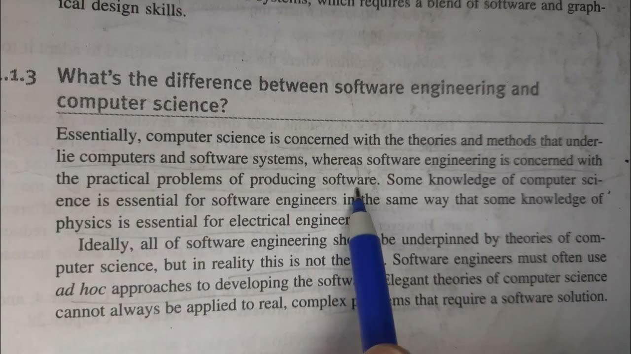 Difference between software engineering and computer science? - YouTube