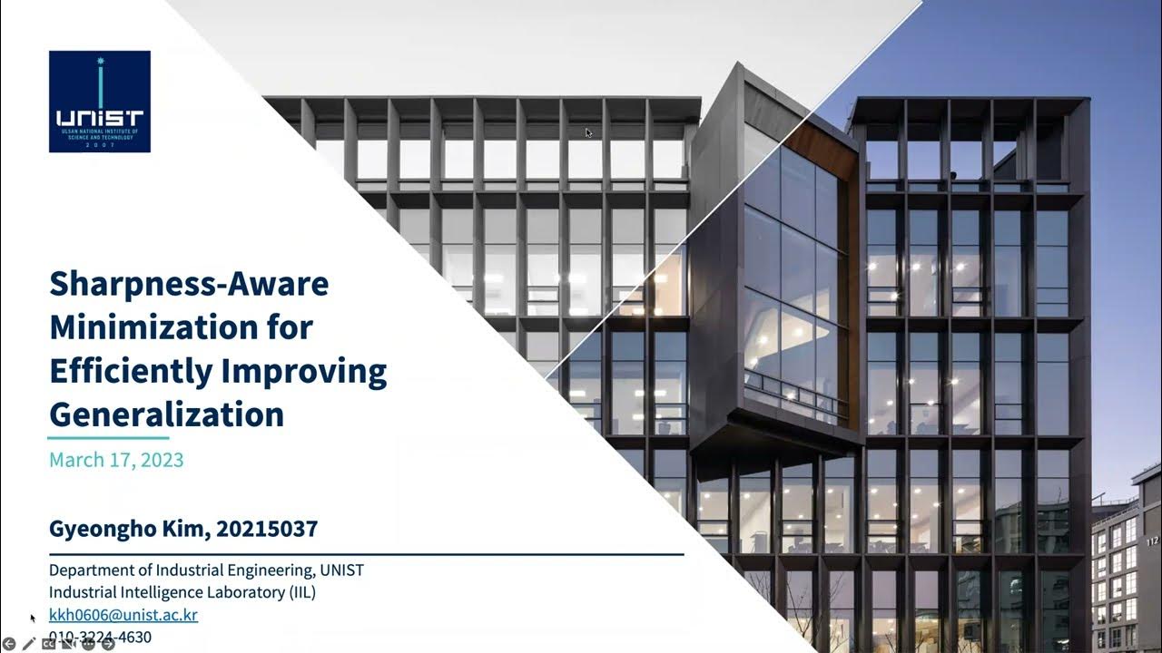 [Sharpness-aware minimization for efficiently improving generalization] 설명 - YouTube