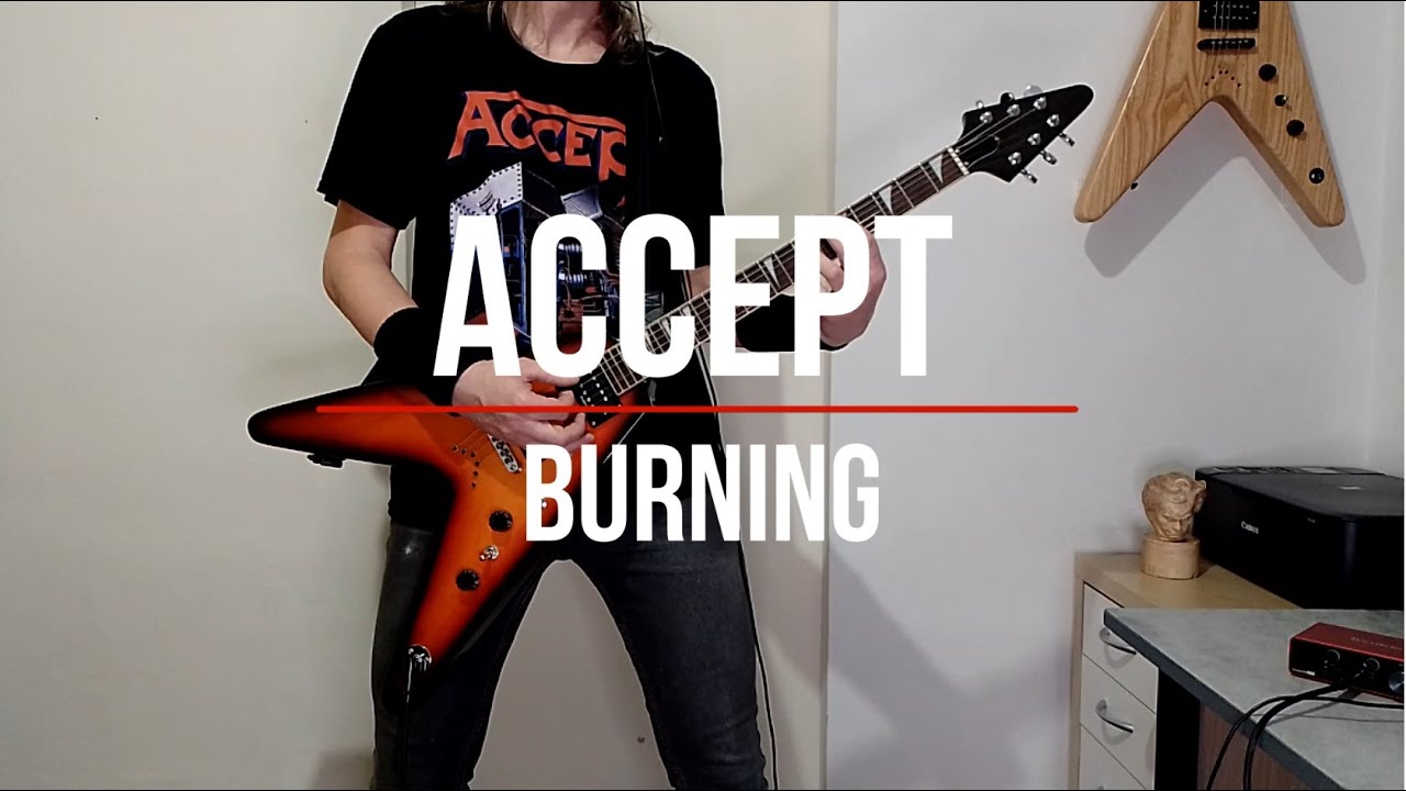 Accept - Burning (Rhythm Guitar Cover) - YouTube