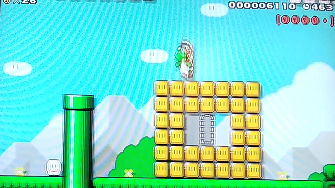 Mario maker level - 1·3 Yoshi island v2·0 - YouTube