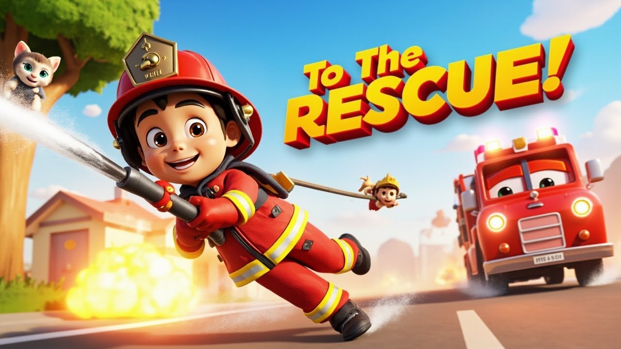 Fun and educational kids’ song Firefighters | Until the Firetruck Came ...