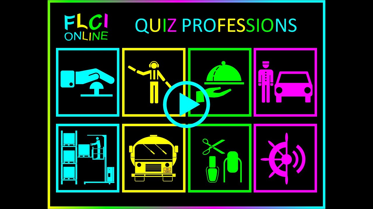 Occupations Jobs & Professions Quiz | Quiz Anglais Métiers ...