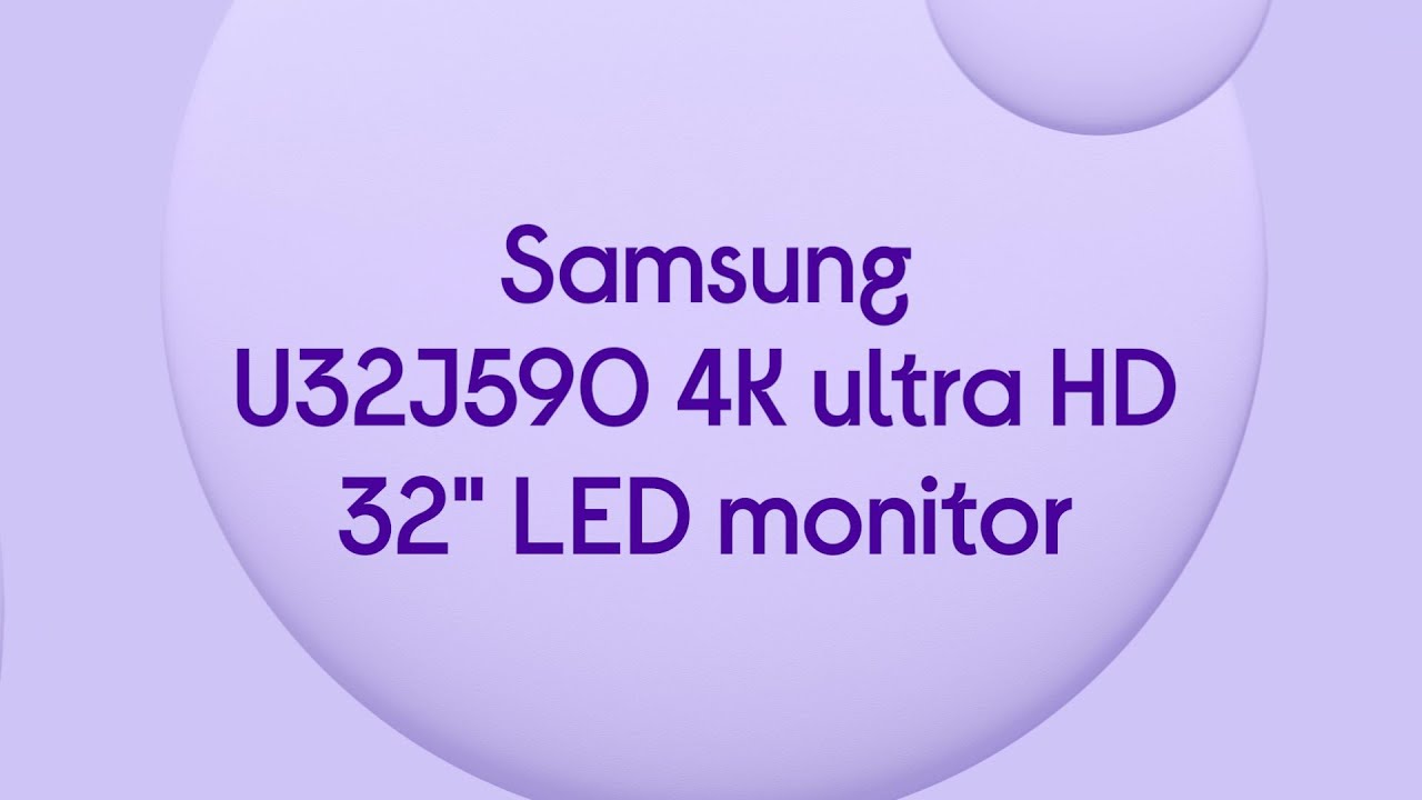 Samsung U32J590 4K Ultra HD 32" LED Monitor - Black - Quick Look - YouTube