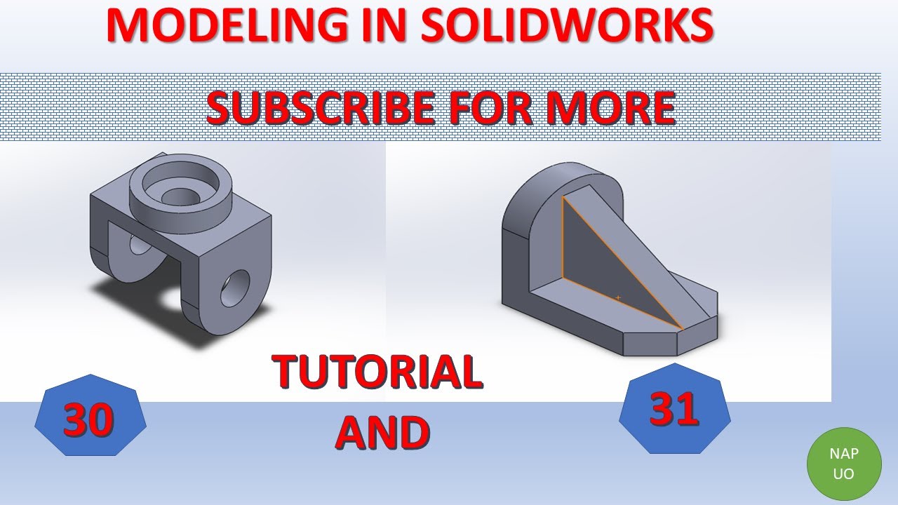 SolidWorks Modeling with Exercise 30 and 31: Creating Intricate Parts with DEV - YouTube