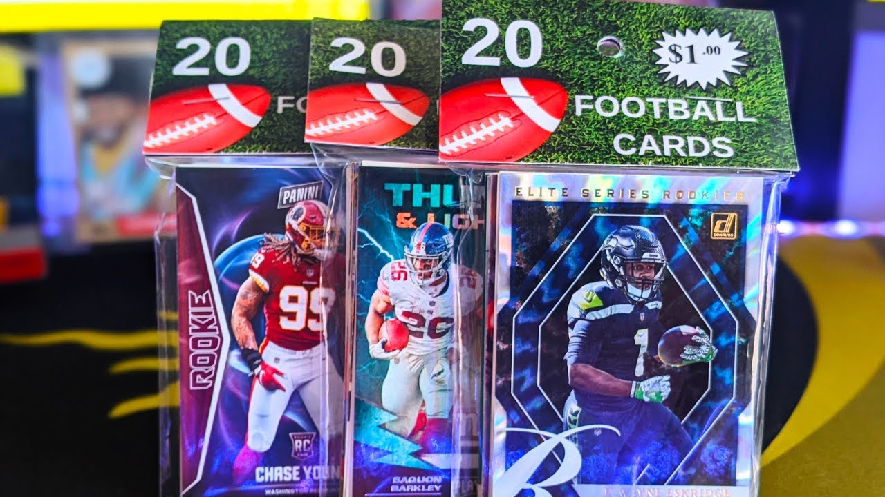 $1 Football Cards Mystery Repacks & Pickups From The LCS IV - YouTube