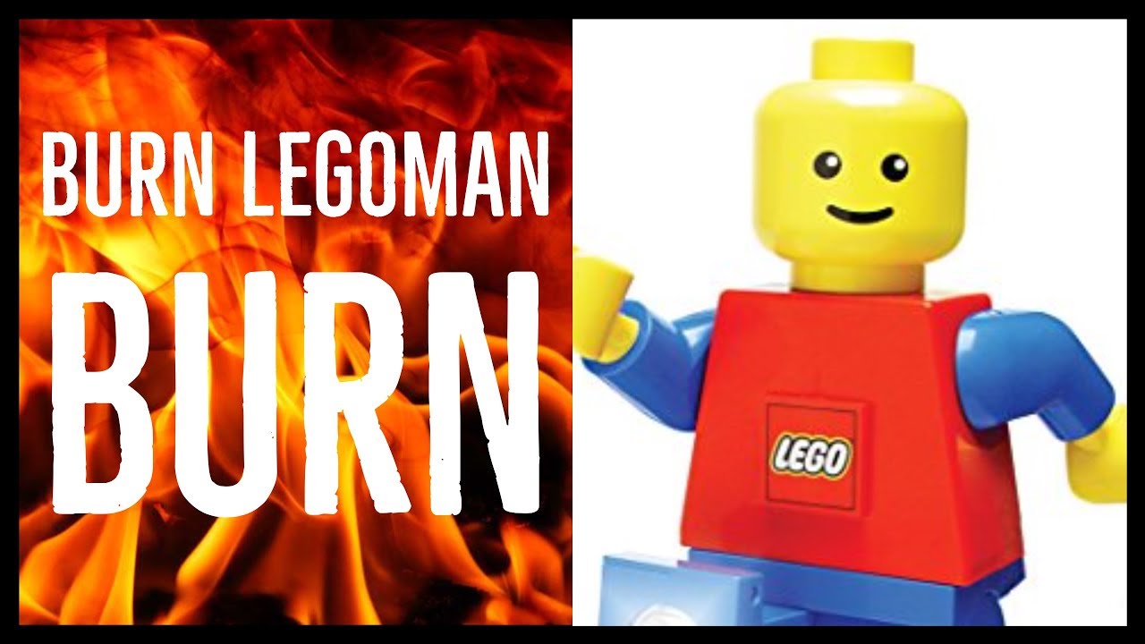 Burning Lego Man with Two Heads - YouTube