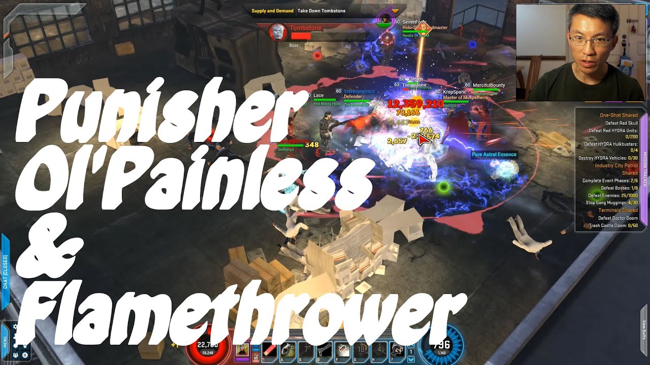 Marvel Heroes Punisher Ol'Painless & Flamethrower Builds - YouTube