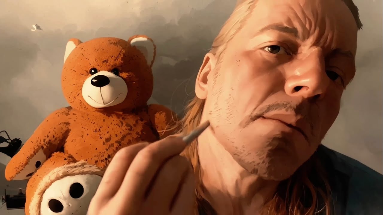 Painting Myself Into A Cartoon ASMR - YouTube