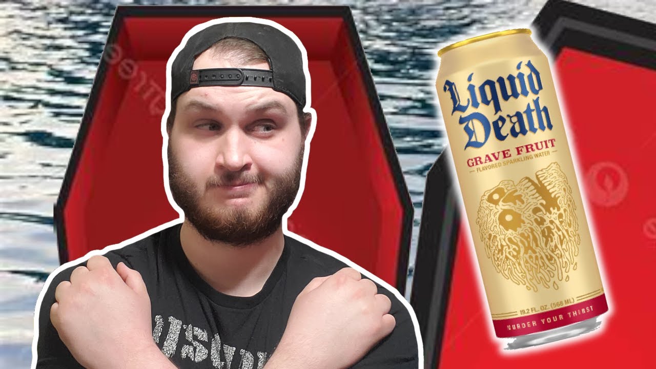 Liquid Death: Grave Fruit Sparkling Water Review! - YouTube