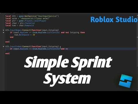 How To Make A Simple Sprint System In Roblox Studio (SCRIPT IN DESCRIPTION) - YouTube