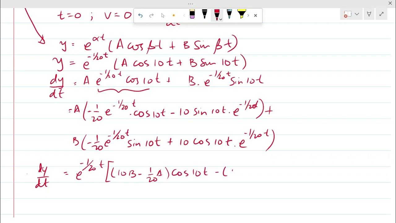 Part 3C/4 - Application Second Order Differential Equation Spring ...