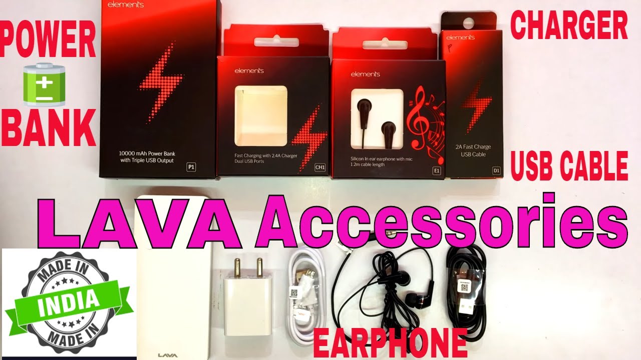 LAVA Power Bank And Accessories🔥Lava Charger🔥Lava earphone🔥Lava Usb ...
