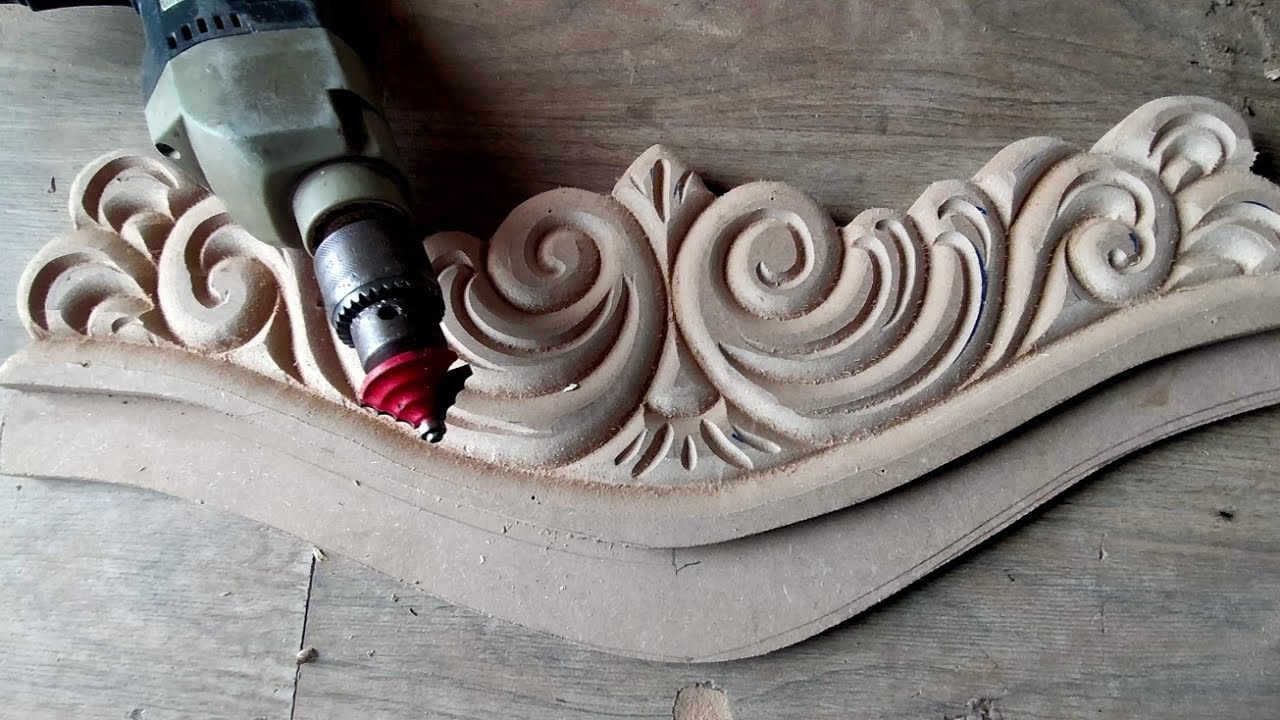 MDF carving art sofa taj - YouTube
