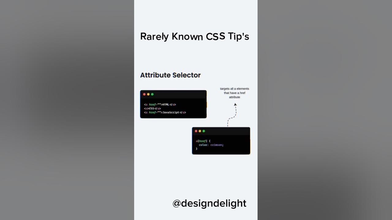 Rarely Known Css Tips Part 6 Attribute Selector Coding Webdesign Codinglife