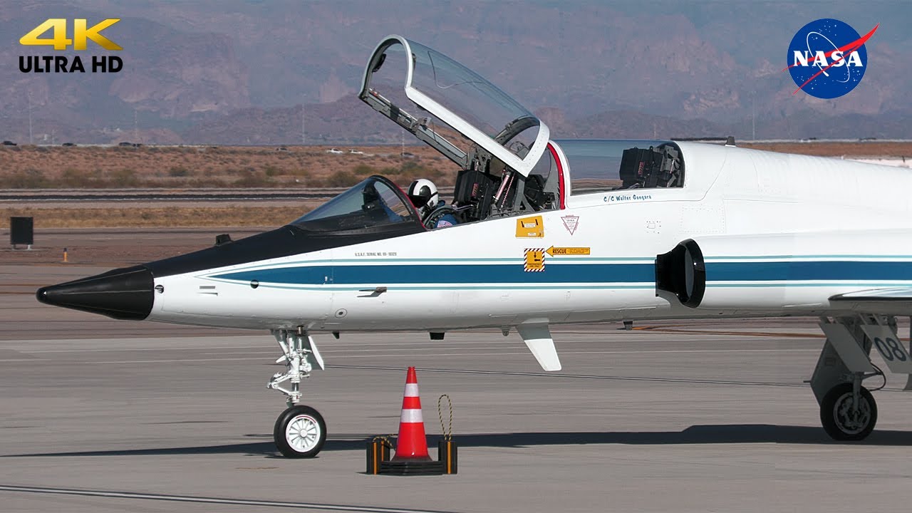 NASA Northrop T-38N Talon start-up & takeoff | Phoenix Mesa Gateway - YouTube