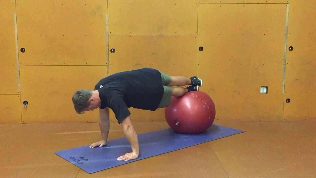 Stability Ball Hip Rotation - YouTube