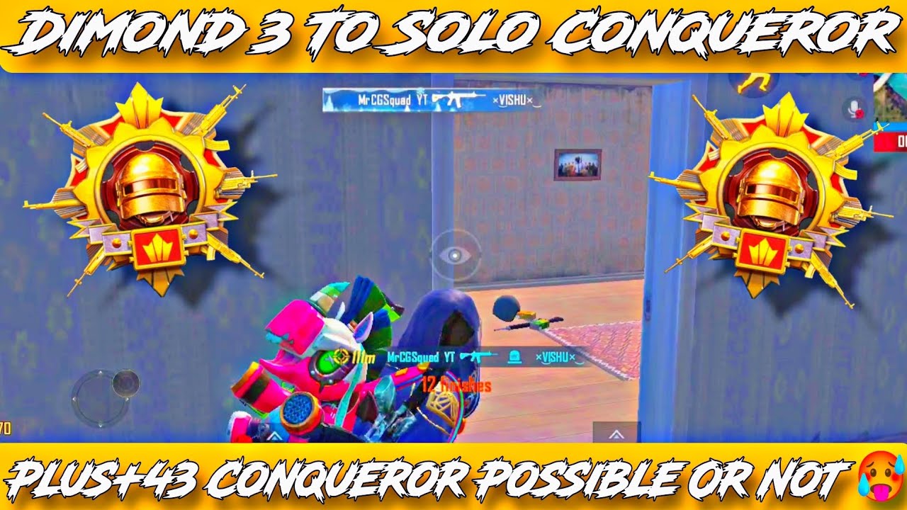 Dimond 3 To Solo Conqueror Rank Push Tips and tricks 🤩 possible or not ...