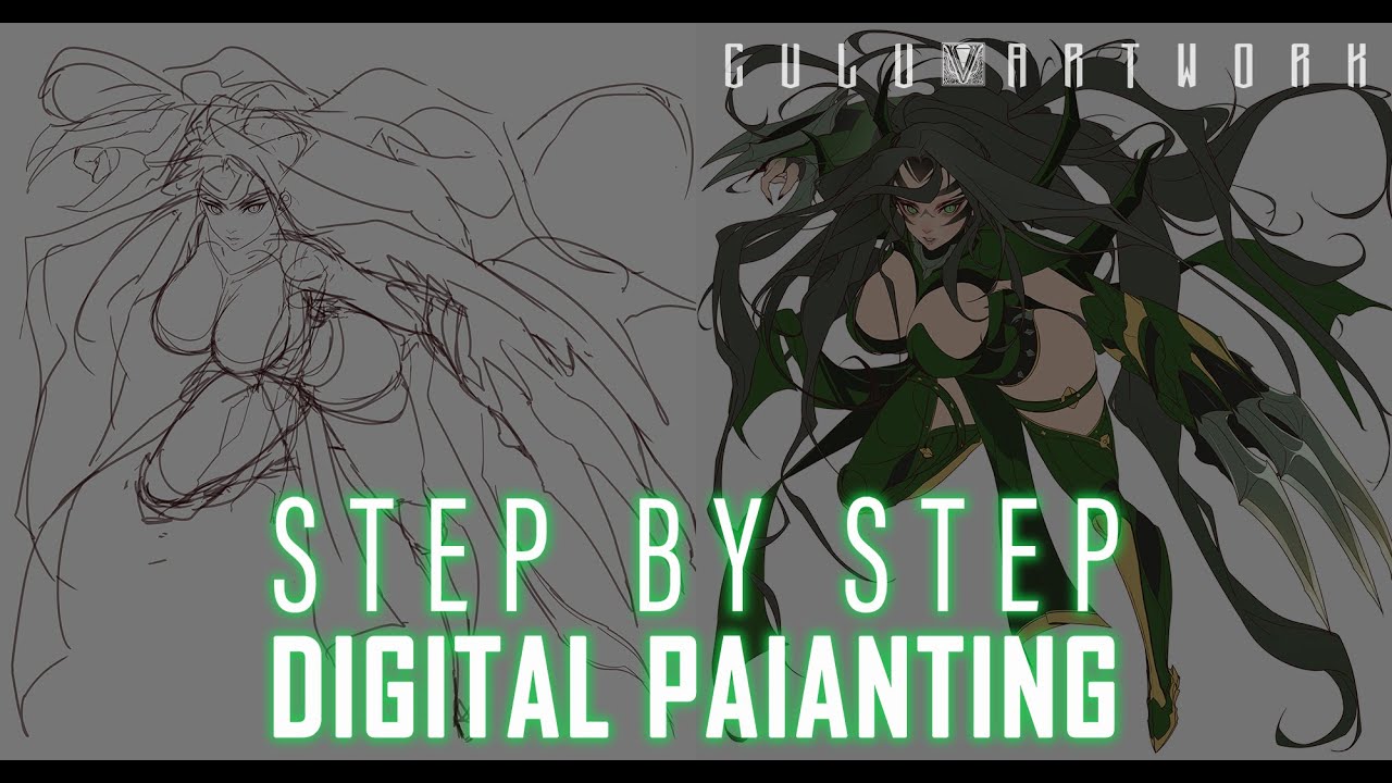 [ Digital painting ] step by step with Culu artwork - YouTube