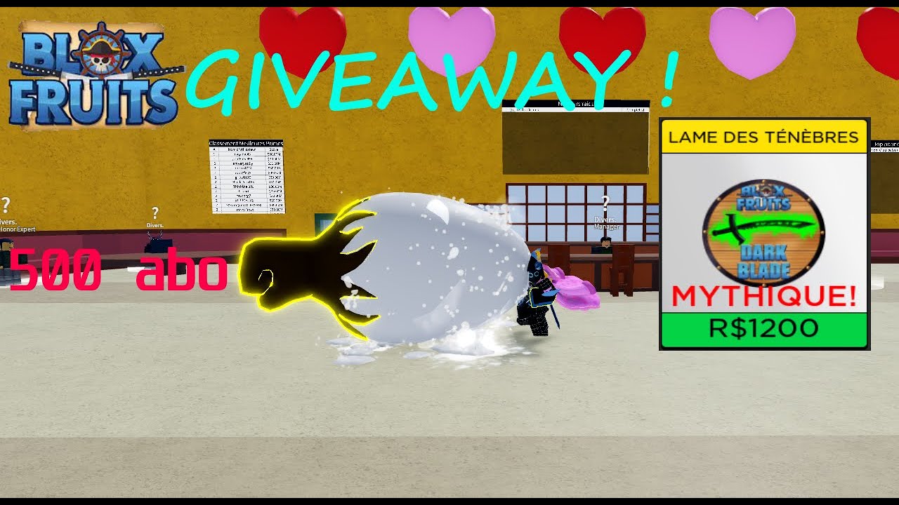 GIVEAWAY 500 SUB + RAID DOUGH POUR UN ABO ( Blox Fruits #3 ) - YouTube