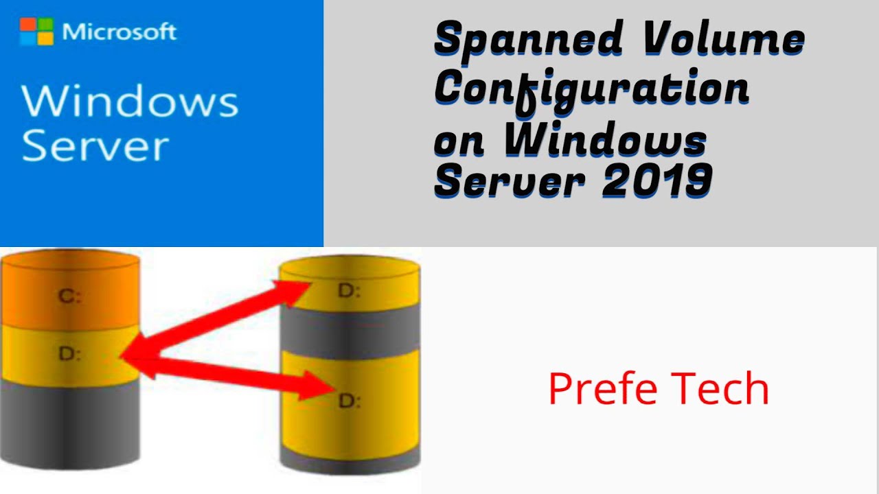 Spanned volume Configuration on Windows Server 2019 - YouTube