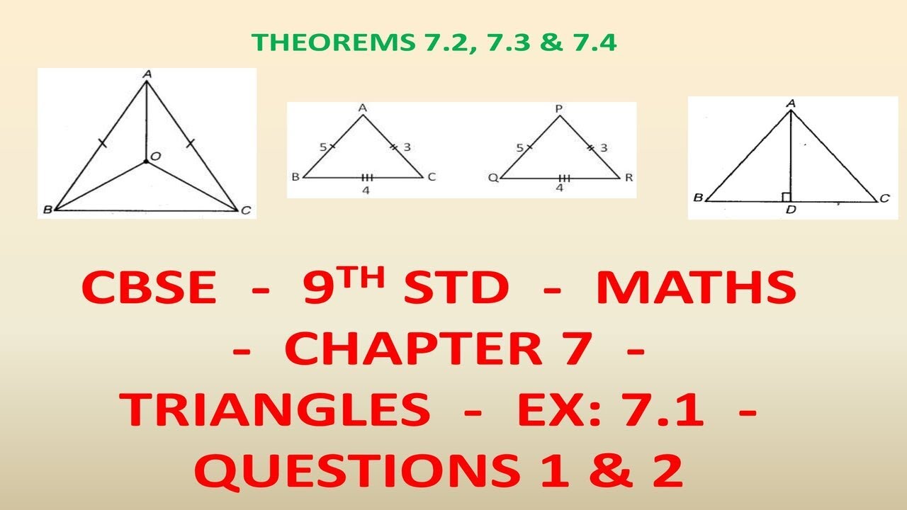 CBSE - 9TH STD - MATHS - CHAPTER 7 - TRIANGLES - PART 6 - YouTube