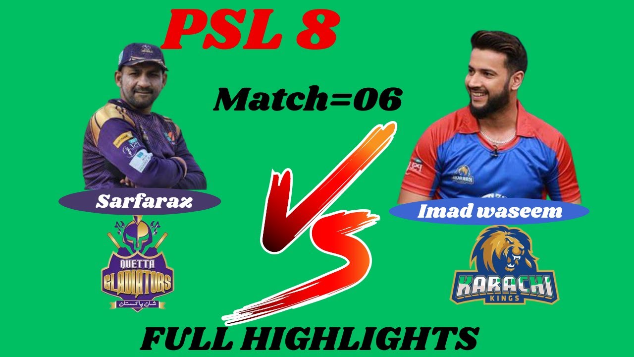 psl 8 highlights match/ match no.06/ fully highlights - YouTube