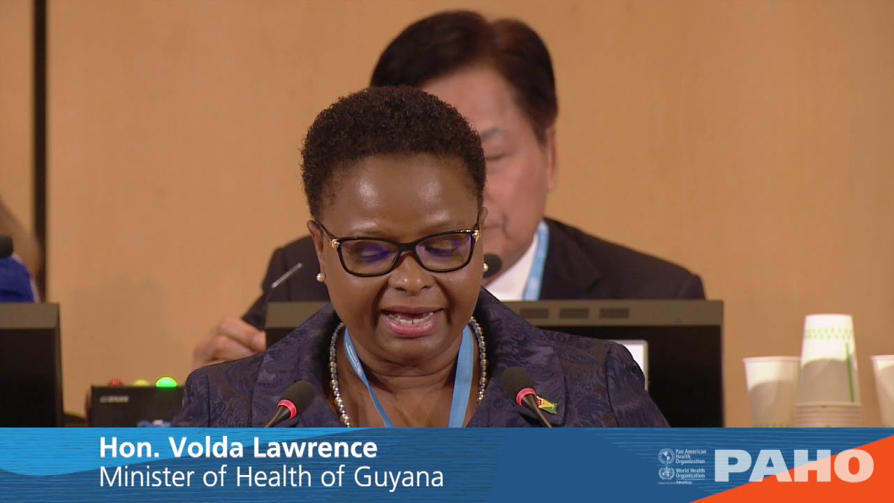 Hon. Volda Lawrence Minister of Health of Guyana - YouTube