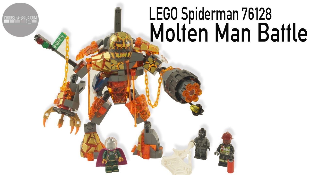 LEGO SPIDERMAN 76128 Molten Man Battle - Speed Build - YouTube