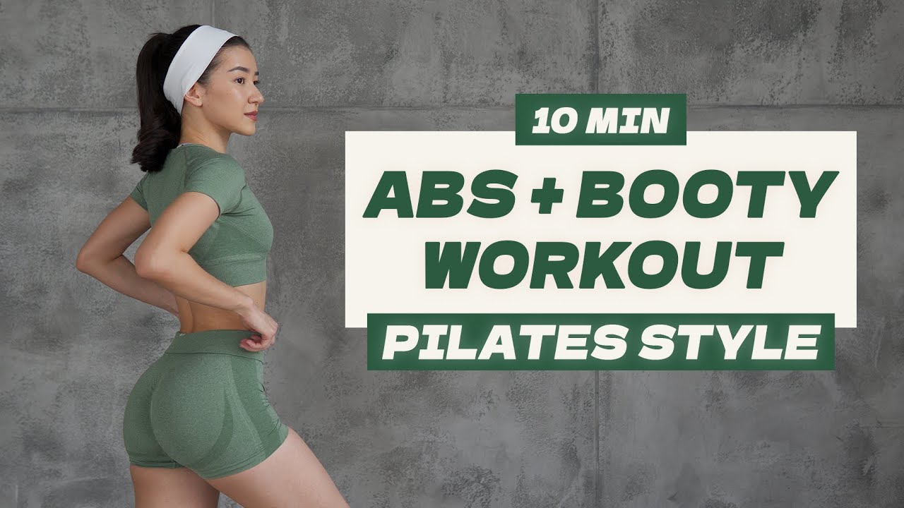 ЯГОДИЦЫ ПРЕСС в стиле ПИЛАТЕС 10 Min Abs Booty Workout 💚 Youtube