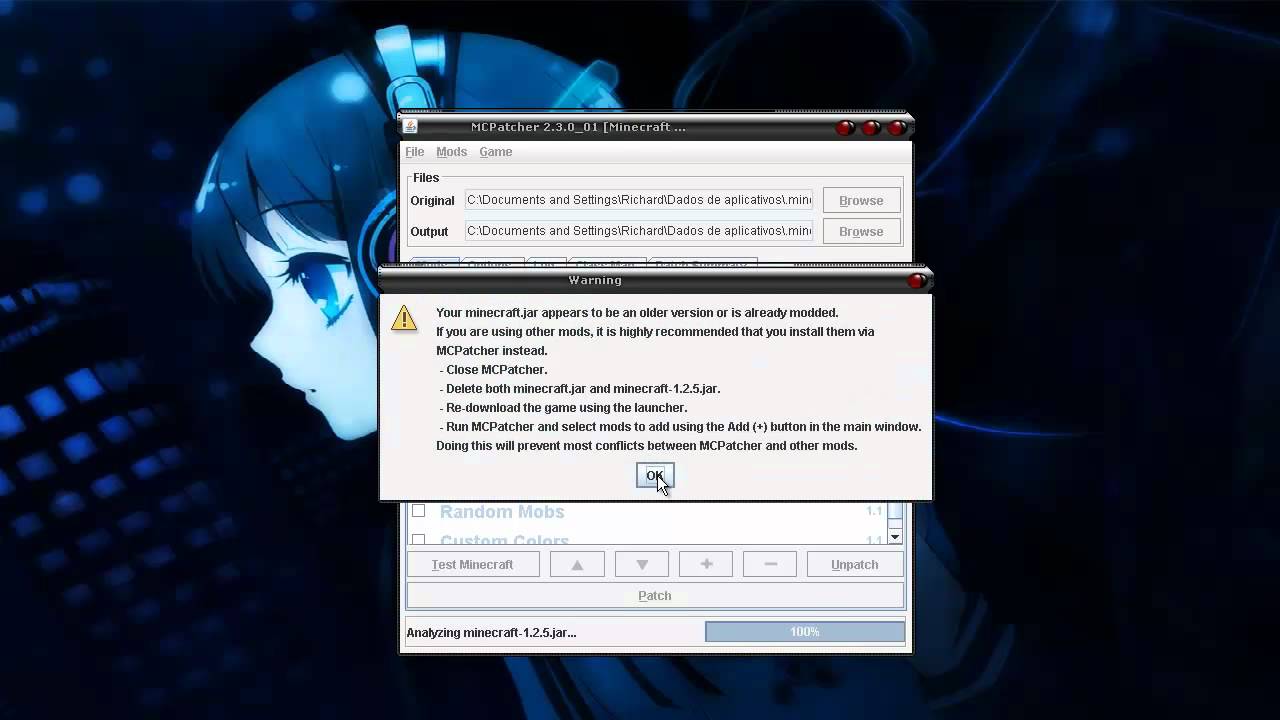 Como usar MC_Patcher Minecraft - YouTube
