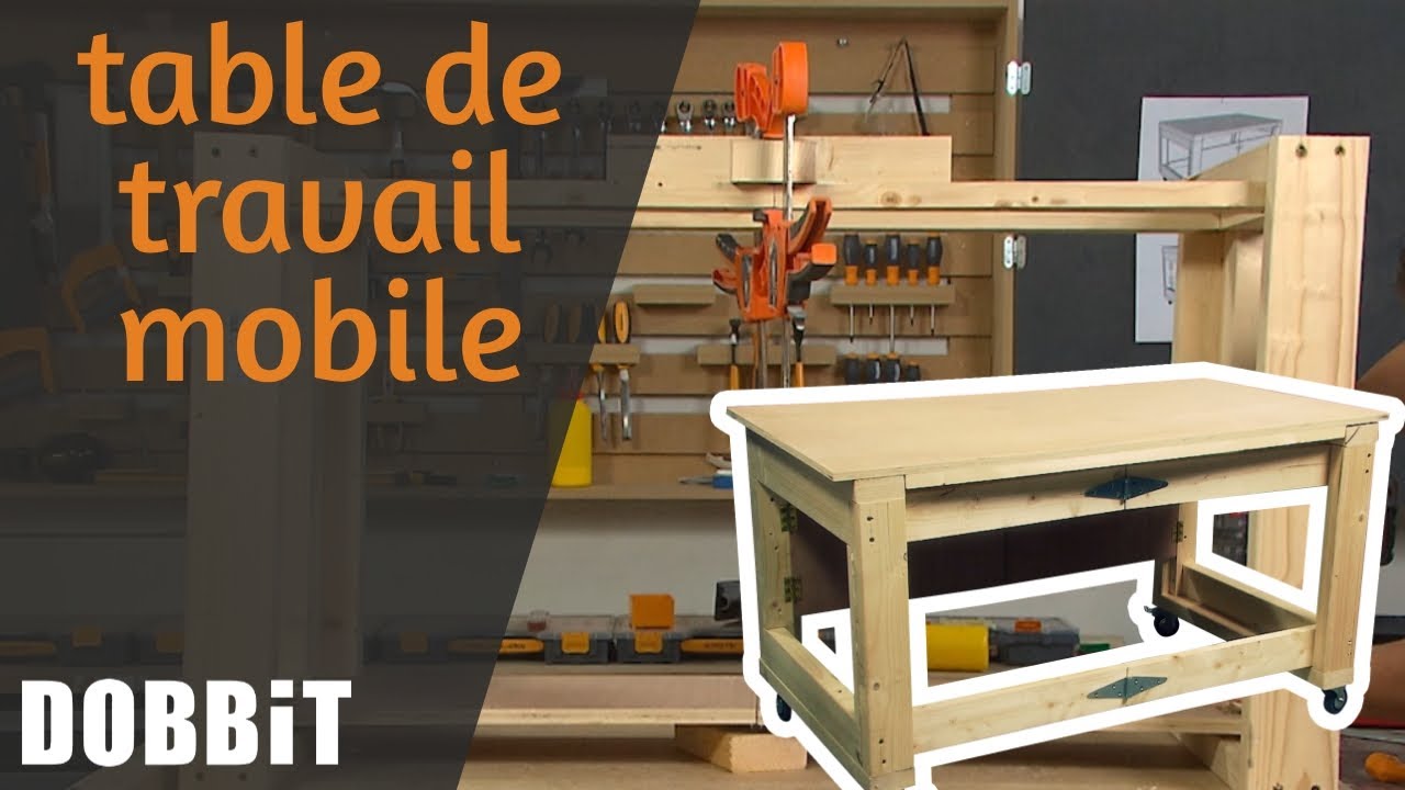 Table de travail mobile - YouTube