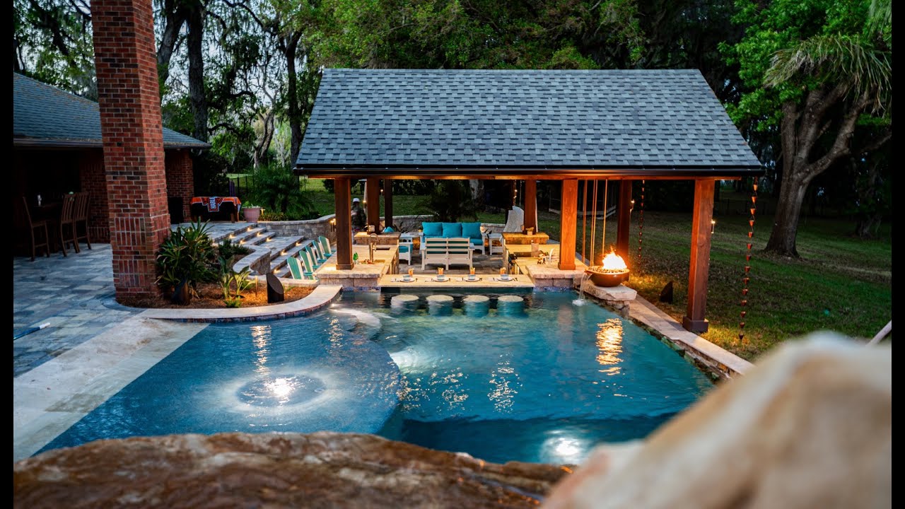 Dream Outdoor Oasis on Lake Santa Fe | Stunning Cabana, Infinity Pool ...