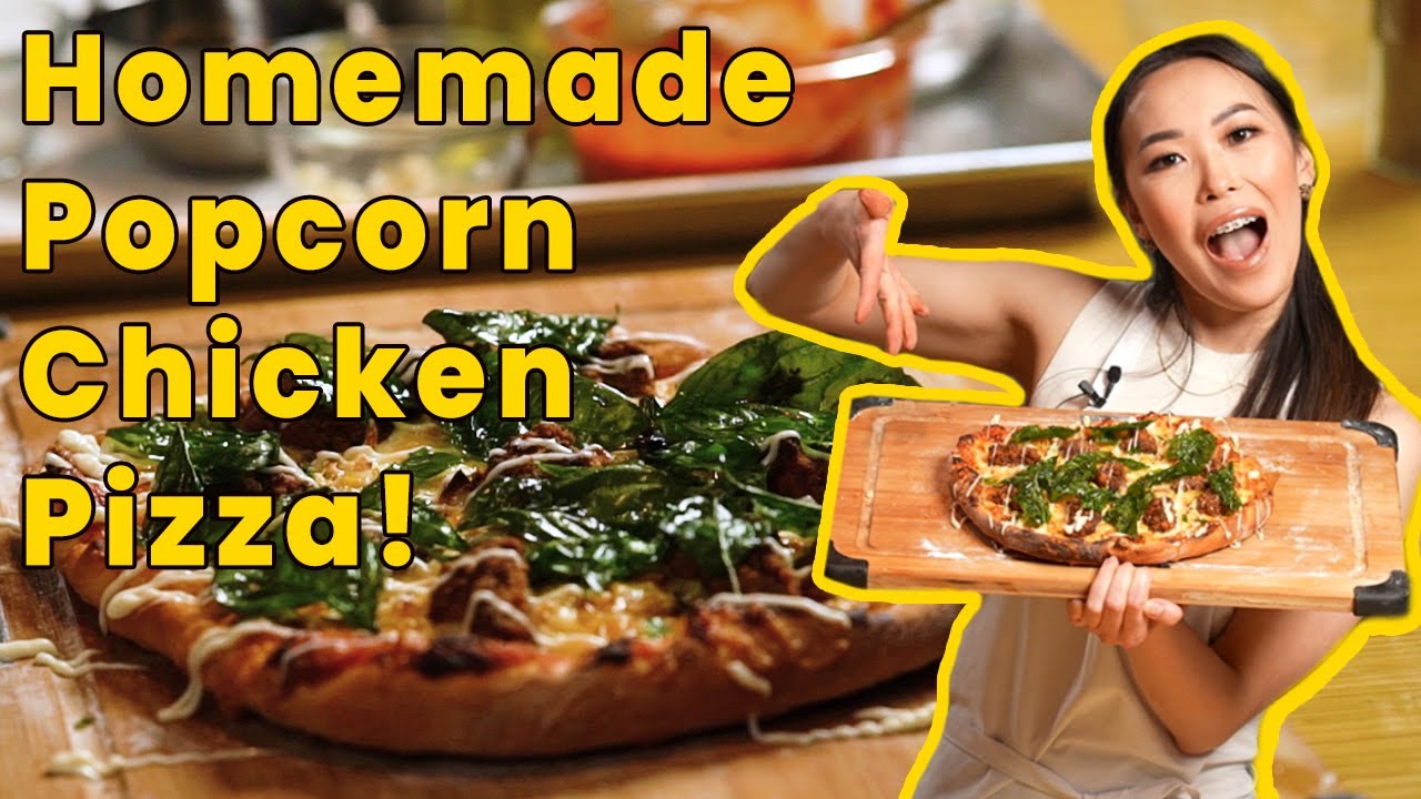 KFC x Pizza Hut Popcorn Chicken Pizza but BETTER?? | Taiwanese Popcorn ...
