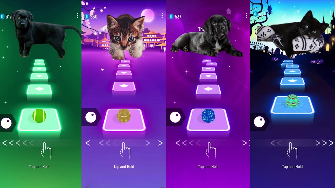 Cute puppy vs Cute kitten vs Nice dog vs Cute cat/Tiles hop - YouTube