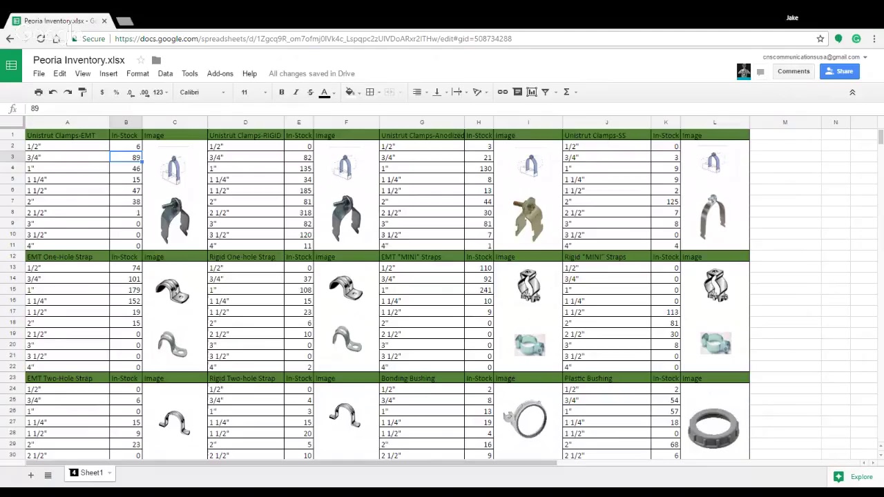 Inventory Spreadsheet Tutorial - YouTube