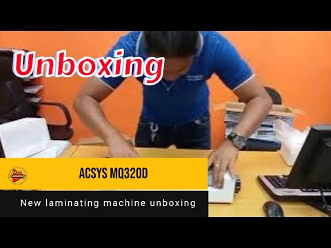 Acsys laminating machine unboxing. MQ320D - YouTube