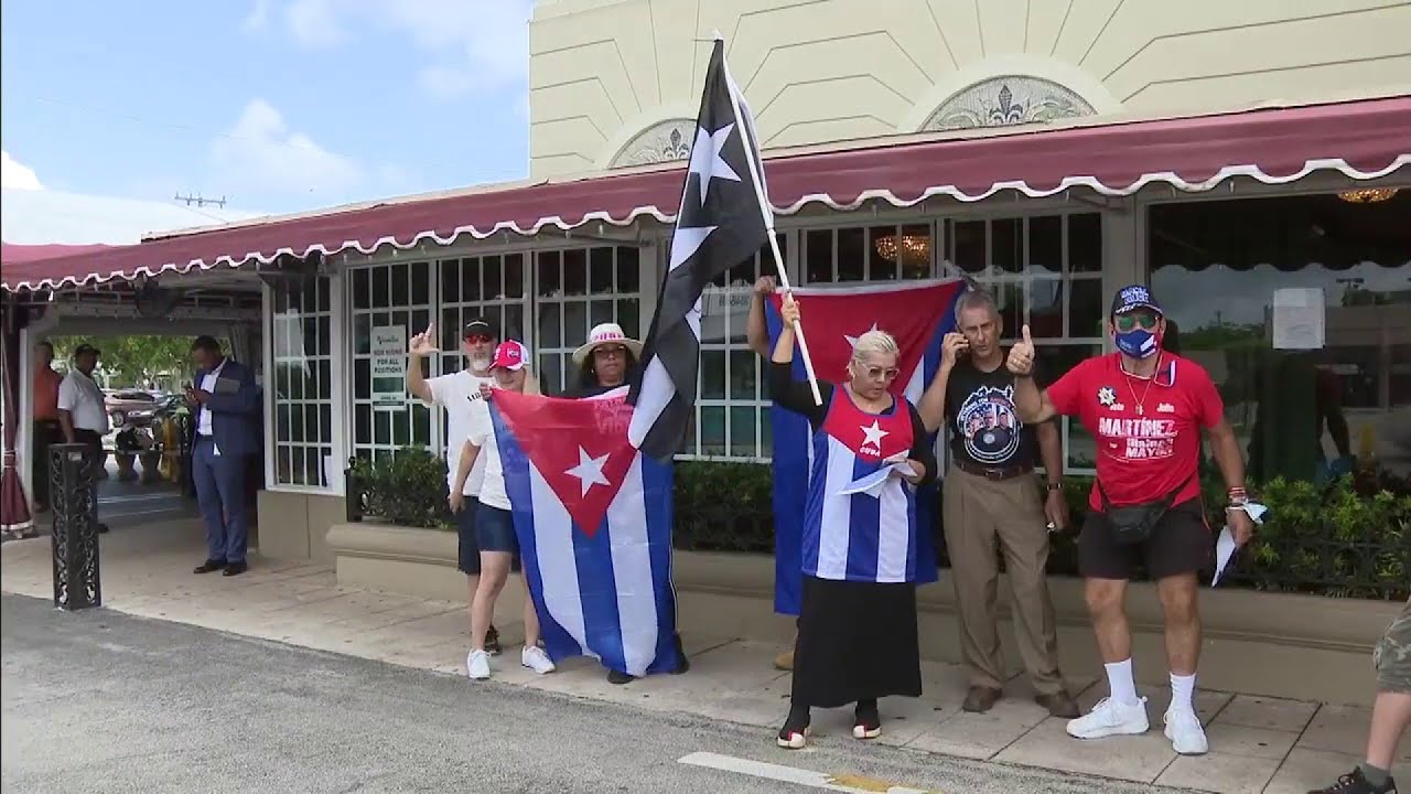 Protests continue for suffering Cubans across South Florida - YouTube