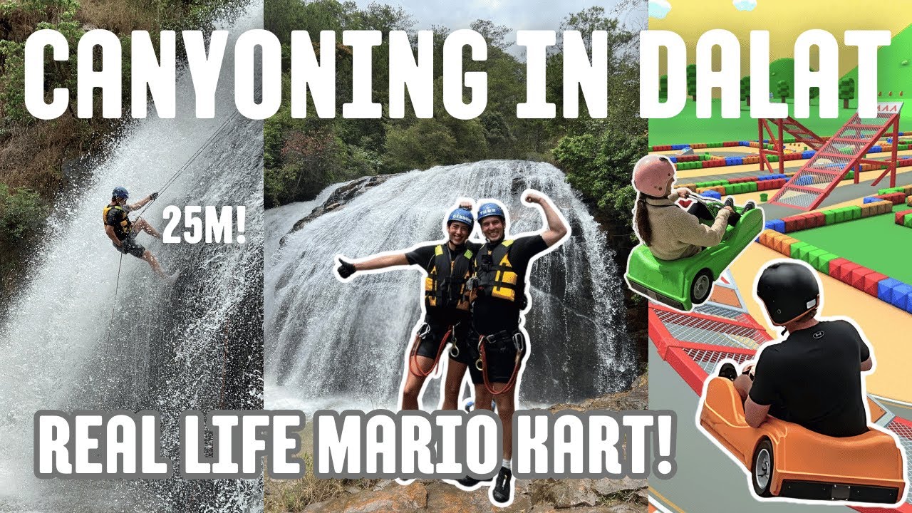Canyoning and Real Life Mario Kart in Dalat Vietnam! - YouTube