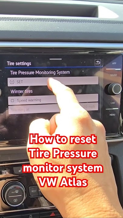How to reset Tire Pressure Monitor System VW Atlas - YouTube