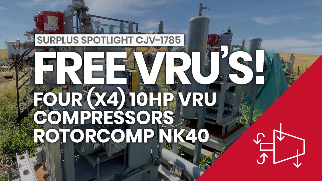 Surplus Spotlight: 4 FREE VRU's in Three Hills Alberta! 10HP VRU ...