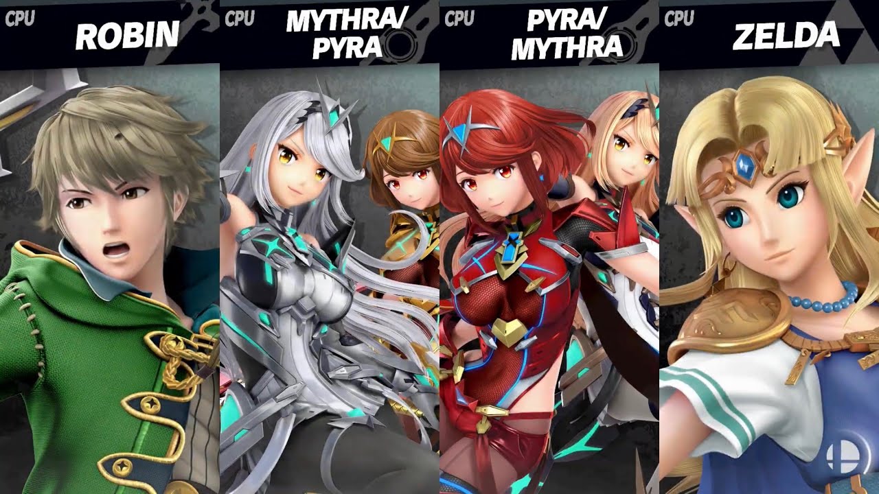 Super Smash Bros. Ultimate - Robin M(Green) - Mythra/Pyra(Silver/Gold ...
