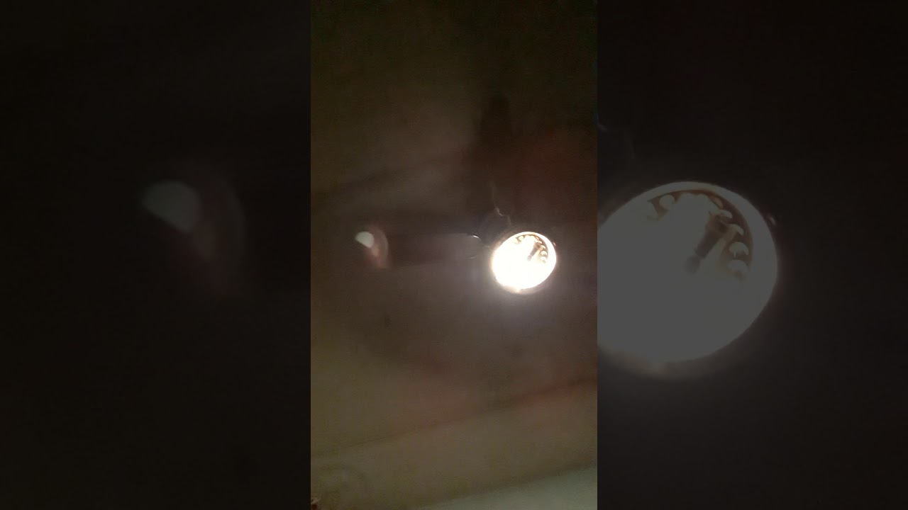 Ceiling glows red in demonic haunted house. Video of real demonic ...