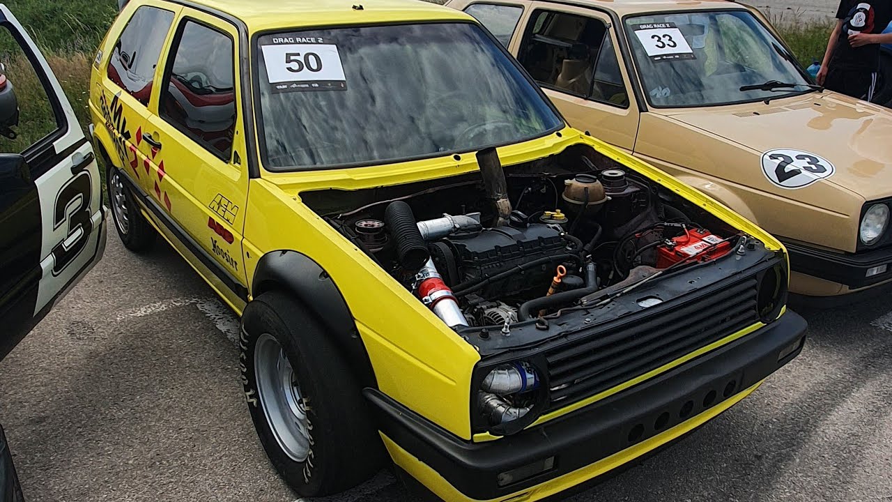 GOLF MK2 1.9TDI-PRISTINA DRAG RACE 2 - YouTube