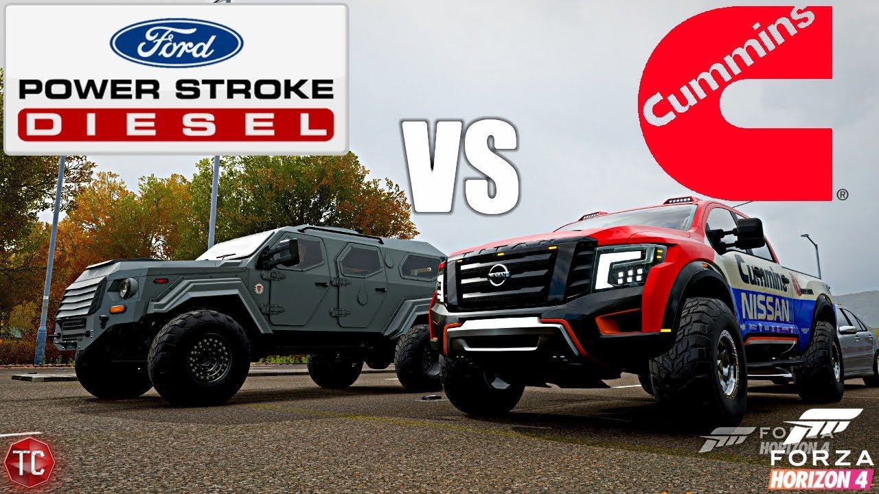 Forza Horizon 4: Powerstroke vs Cummins Diesel!! Multiplayer Challenge ...
