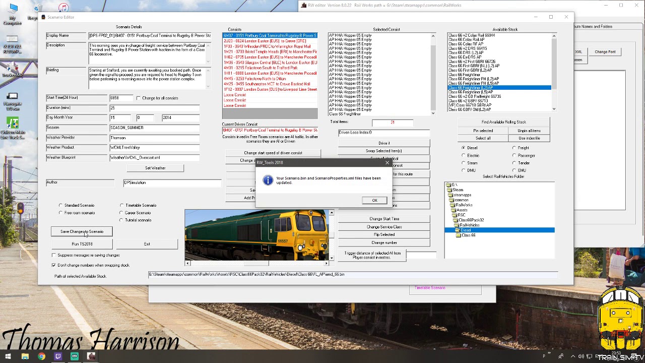 Train Simulator 2019Tutorial: RWtools Scenario Stock Swapping - YouTube