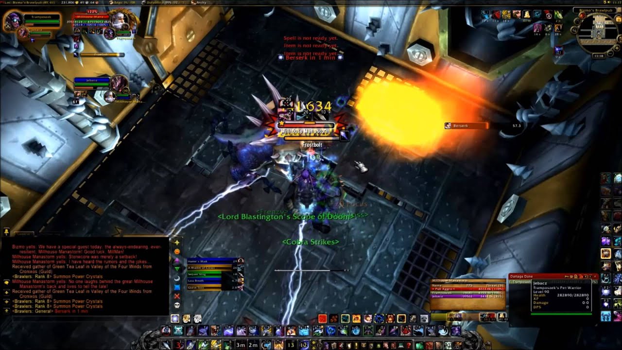 Brawler's Guild - Millhouse Manastorm (rank 8) Hunter POV - YouTube