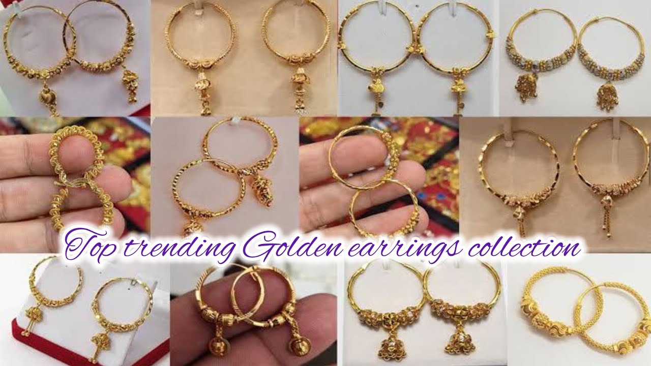 Aesthetic gold earrings especially for gold ring earrings collection ...