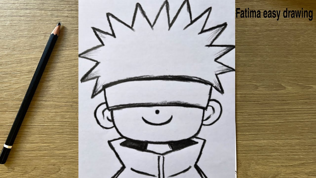 Easy Gojo Drawing | How to Draw Gojo Saturo | Step by Step for ...
