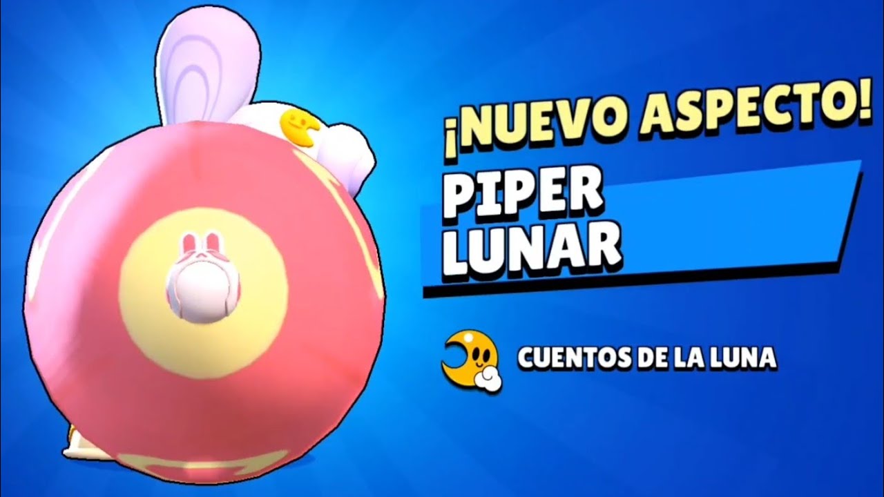 JUGANDO CON LA SKIN DE PIPER LUNAR EN BRAWL STARS!! - YouTube