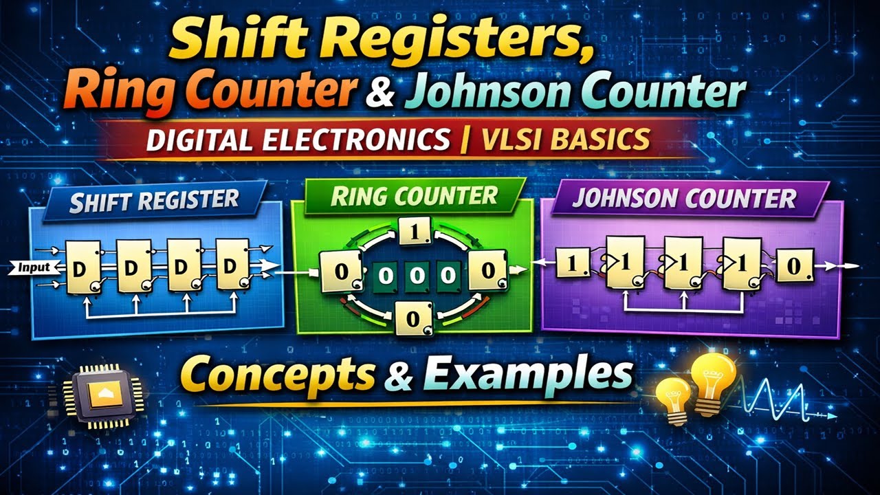 Shift Registers, Ring Counter & Johnson Counter | Digital Electronics ...
